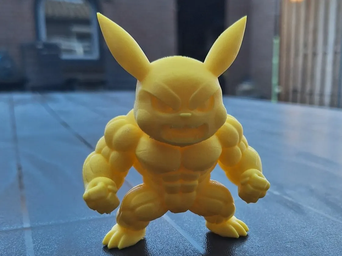 pikachu bodybuilder - Free 3D Print Model - MakerWorld