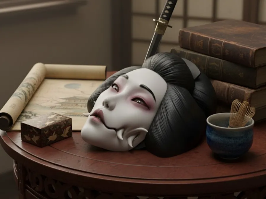 Demon Geisha Mask by Rosko3D MakerWorld: Download Free 3D Models