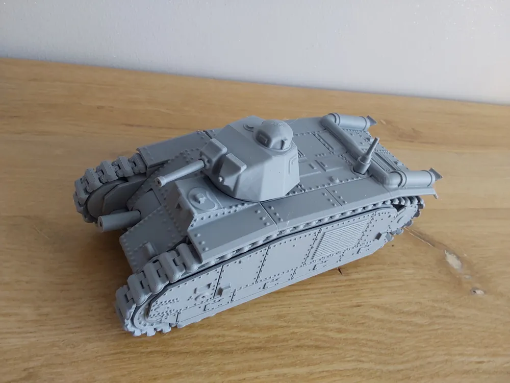 Char B1 Bis (1935) WW2 Tank, Scale 1:35 - Free 3D Print Model - MakerWorld