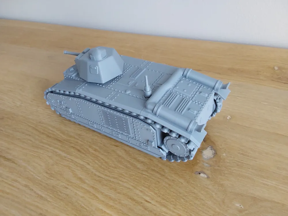 Char B1 Bis (1935) WW2 Tank, Scale 1:35 - Free 3D Print Model - MakerWorld