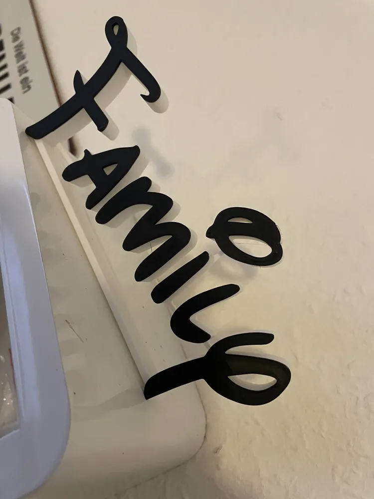 Family Lettering Stand Alone - Free 3D Print Model - MakerWorld