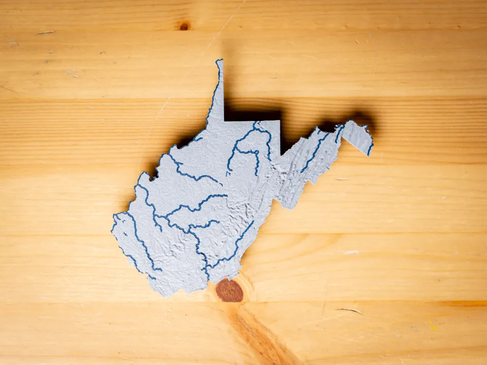 West Virginia, USA (WV) Topographic Map - Free 3D Print Model - MakerWorld