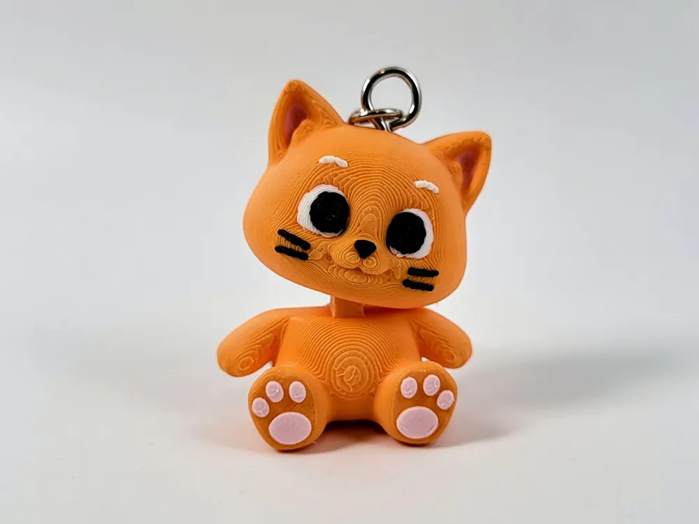 Flexi Cat – Magnet & Keychain - Free 3D Print Model - MakerWorld
