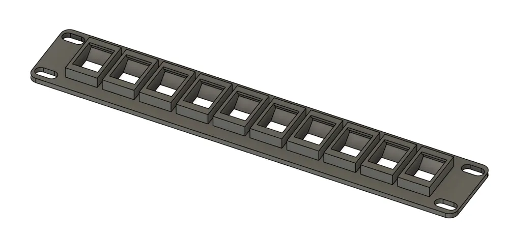 10-inch Keystone Patchpanel x10 ports by Mauker MakerWorld: Download ...
