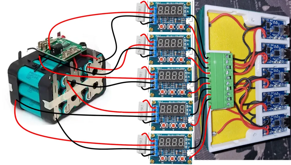 Capacity Tester 5S 18650 Charger TP4056 Terminal - Free 3D Print Model ...