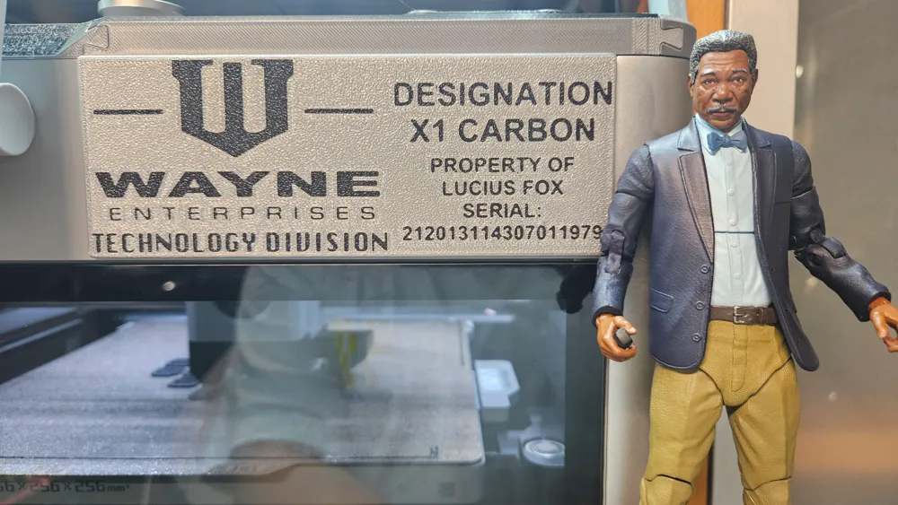 Front Name Plate for Bambu X1C by phanguy MakerWorld: Download Free 3D ...