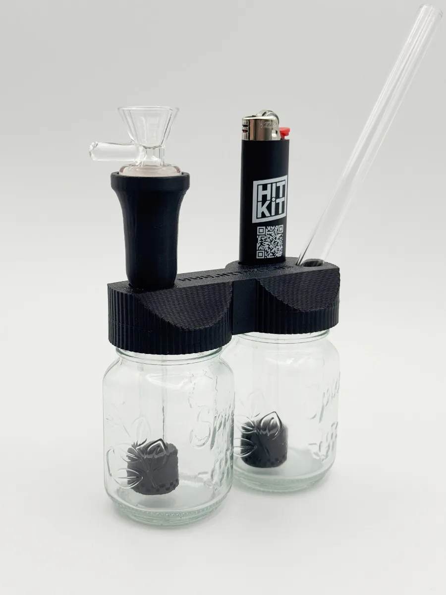 Dub Bub v2. Mini mason jar bubbler/bong/water pipe - Free 3D Print ...