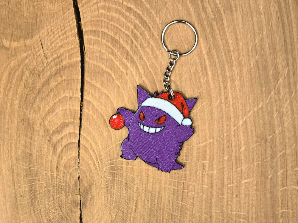 Christmas Gengar - ornament and keychain by Goomol DIY - MakerWorld
