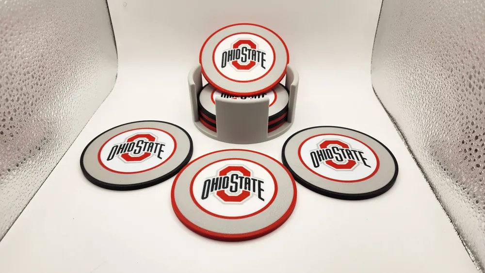 Ohio State - Coaster Set - Free 3D Print Model - MakerWorld