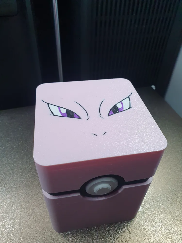Pokemon Deck Box - Mewtwo - Free 3D Print Model - MakerWorld