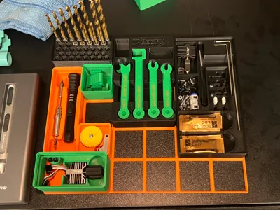Gridfinity P1S X1C Toolkit and Hotend/Spares Tile Remixed by wabamad ...