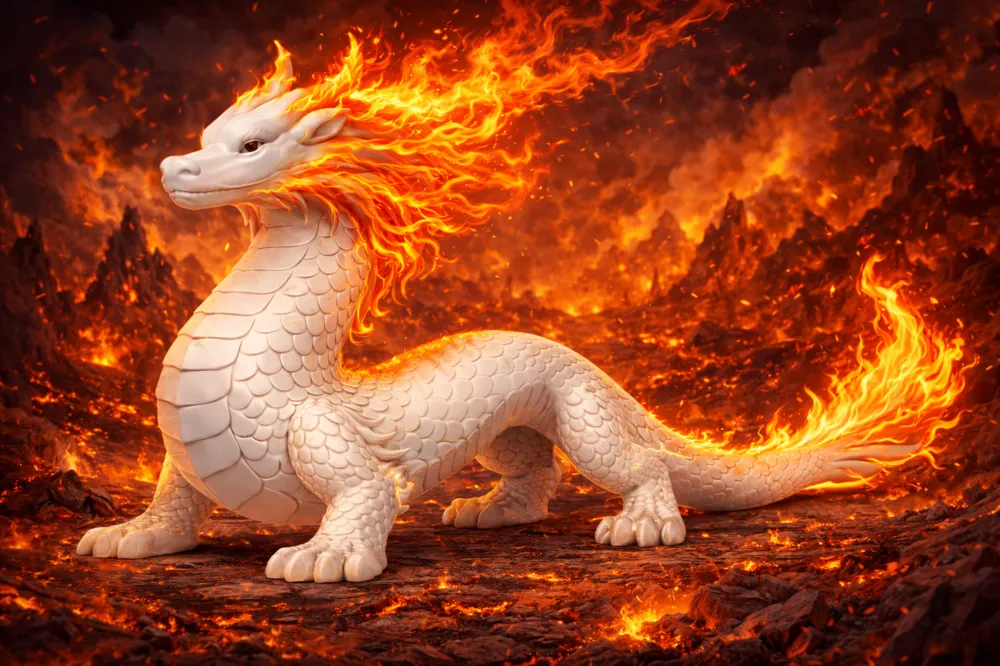 Fire Realm Dragon - Free 3D Print Model - MakerWorld