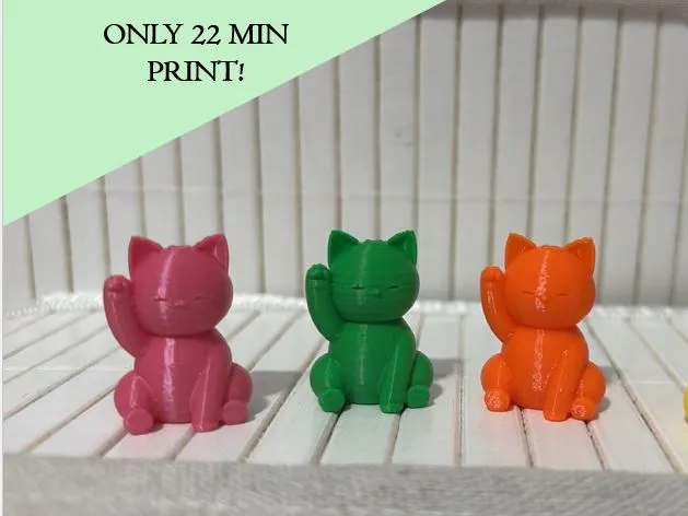 Cute Waving cat by orenlibane - MakerWorld