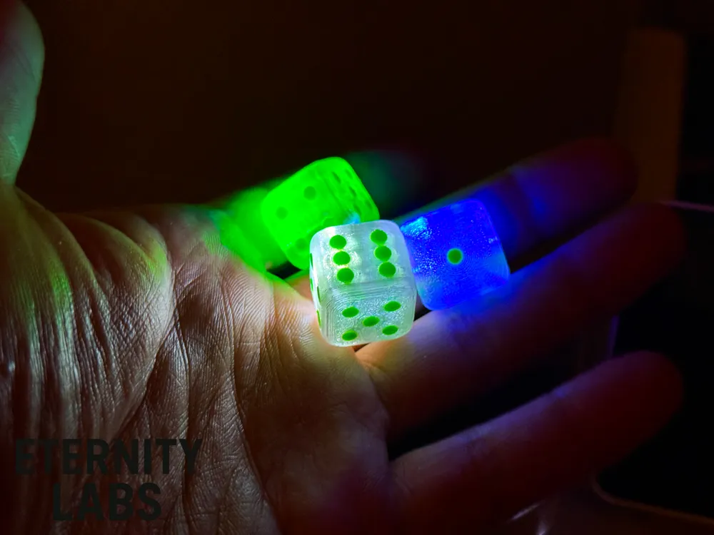 Luminous Dice of Fate - 3 sizes by Eternity Labs MakerWorld: Download ...
