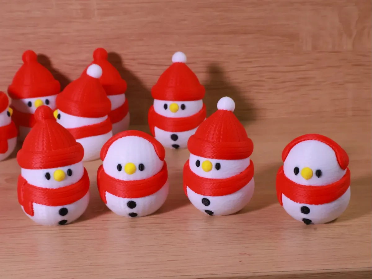 Four Christmas Snowmen - Free 3D Print Model - MakerWorld