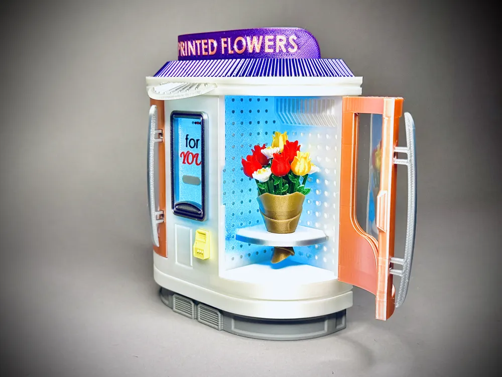 Flower Vending Machine with Bouquets - Free 3D Print Model - MakerWorld