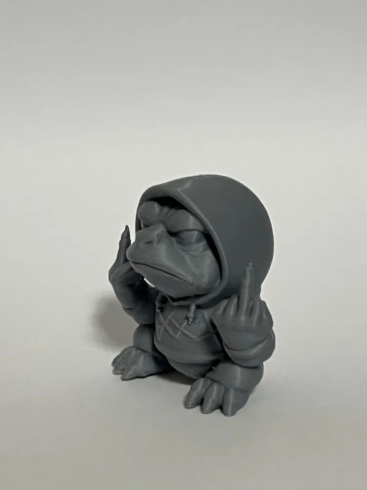 Hoodie Menace — The Double Rude Frog - Free 3D Print Model - MakerWorld