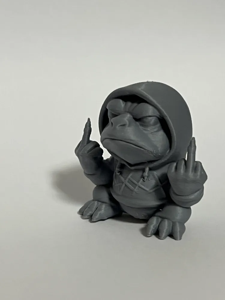 Hoodie Menace — The Double Rude Frog - Free 3D Print Model - MakerWorld