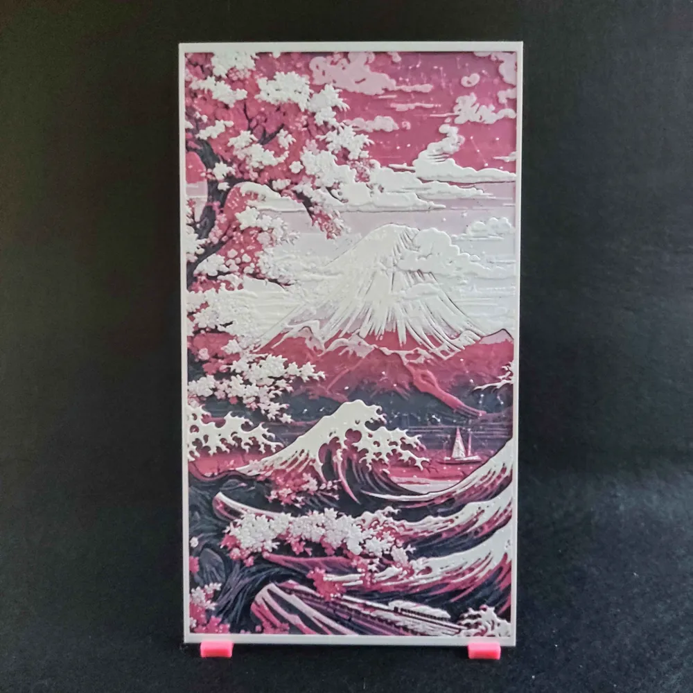 Japan Landscape Hueforge by FSE - MakerWorld