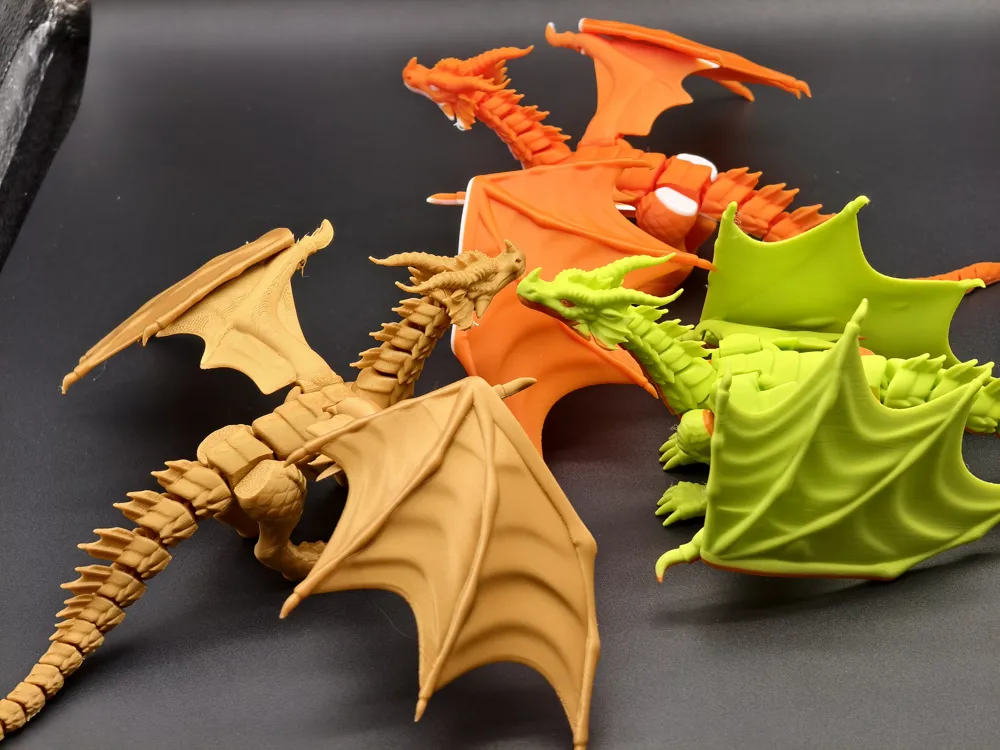 RainWing SeaWing Hybrid Dragon, no supports, MINI printable - Free 3D ...