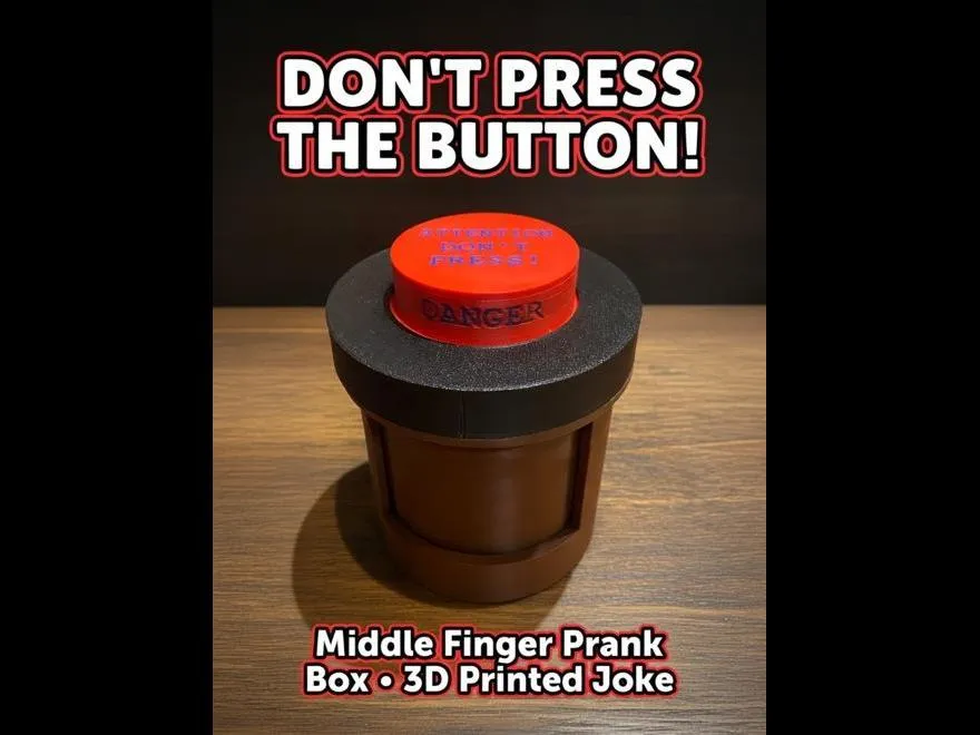 snap middle finger prank box - Free 3D Print Model - MakerWorld