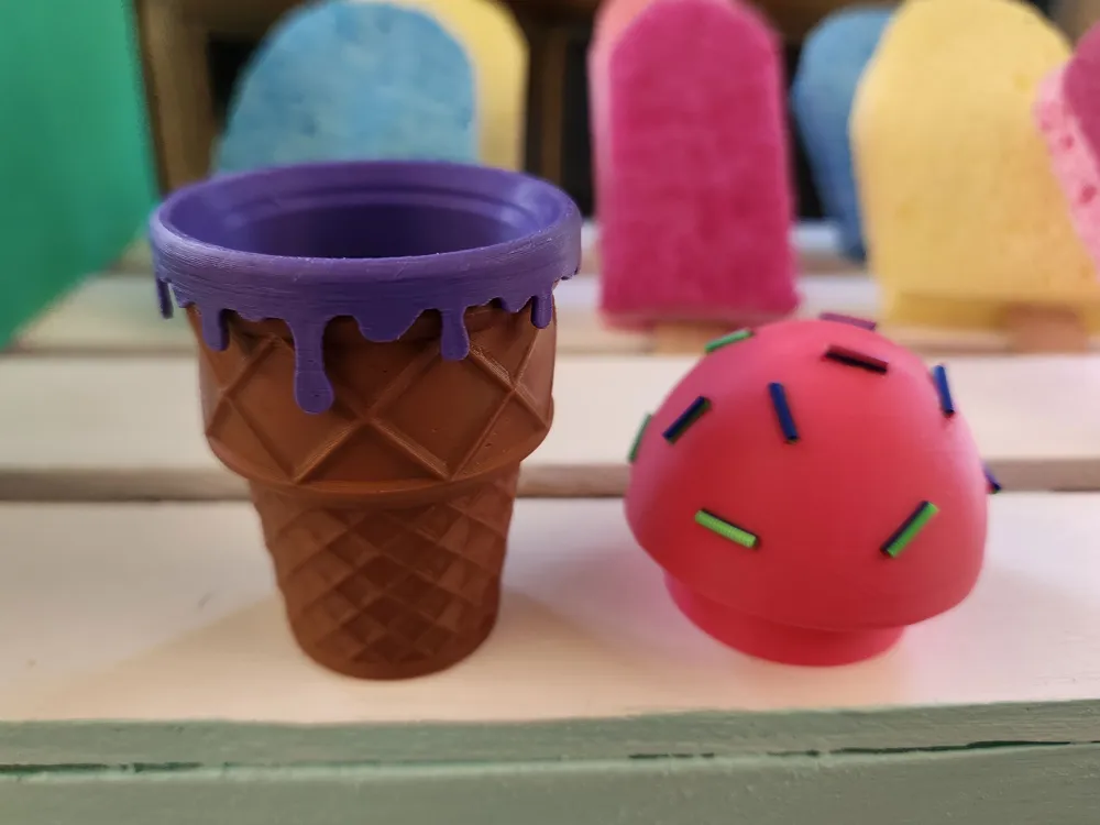 Sprinkle Ice Cream Cone & Stand by wottenad MakerWorld: Download Free ...