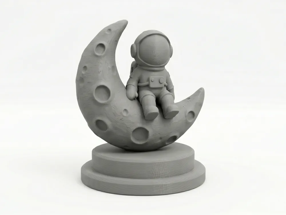 Astronaut on moon - Free 3D Print Model - MakerWorld