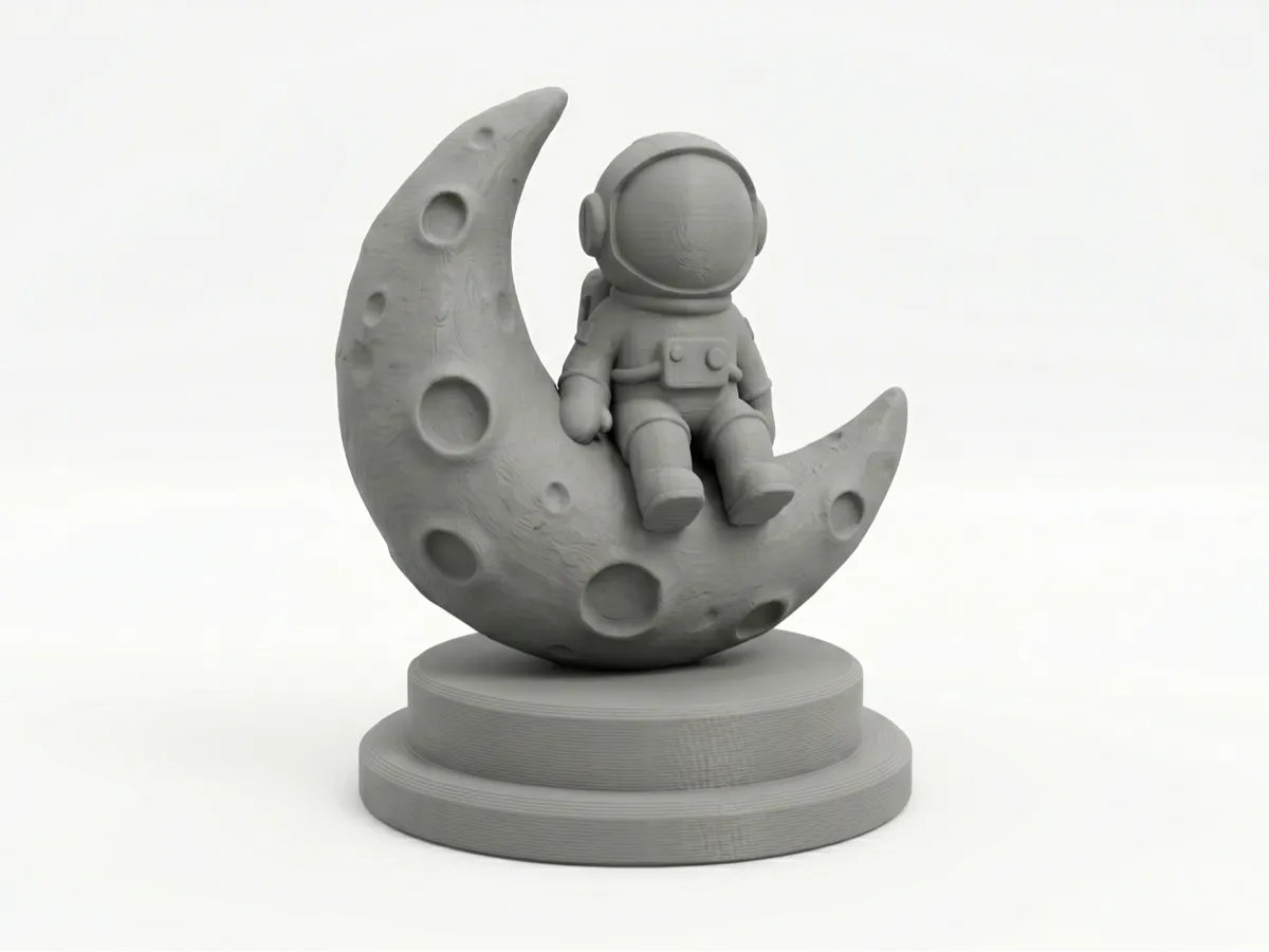 Astronauta en la luna - Modelo de impresión 3D gratuito - MakerWorld