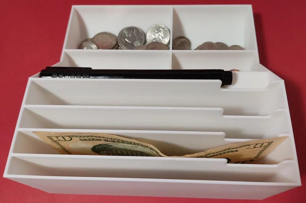 Compact Cash and Coin Drawer Organizer - Free 3D Print Model - MakerWorld