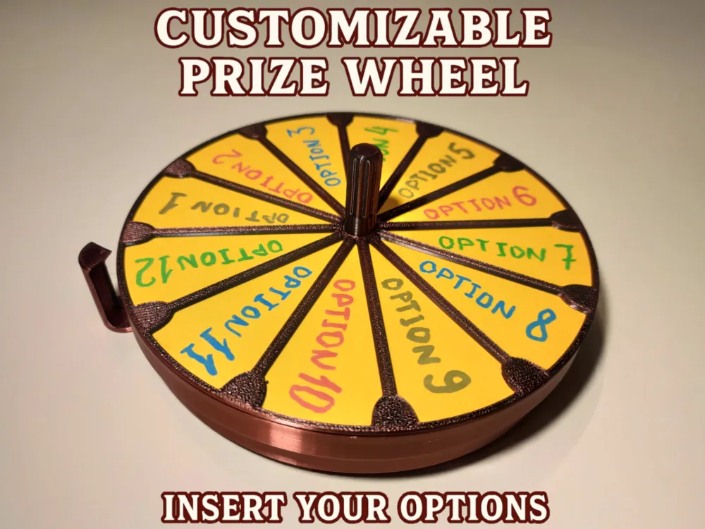 Customizable Prize Wheel by coverv MakerWorld: Download Free 3D Models