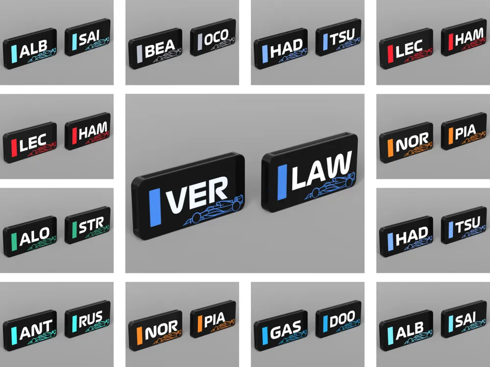 F1 drivers Display Pieces by Andor_Yoko MakerWorld: Download Free 3D Models