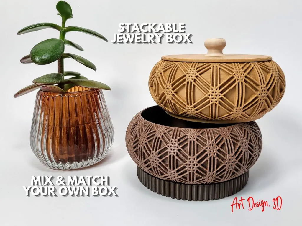 Stackable Jewelry Box - Kumiko Art - Free 3D Print Model - MakerWorld