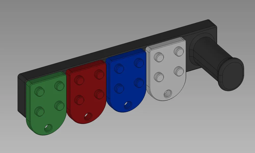 BRICK KEY HOLDER BOARD WITH KEY HOLDERS by sauerkirschsaft - MakerWorld