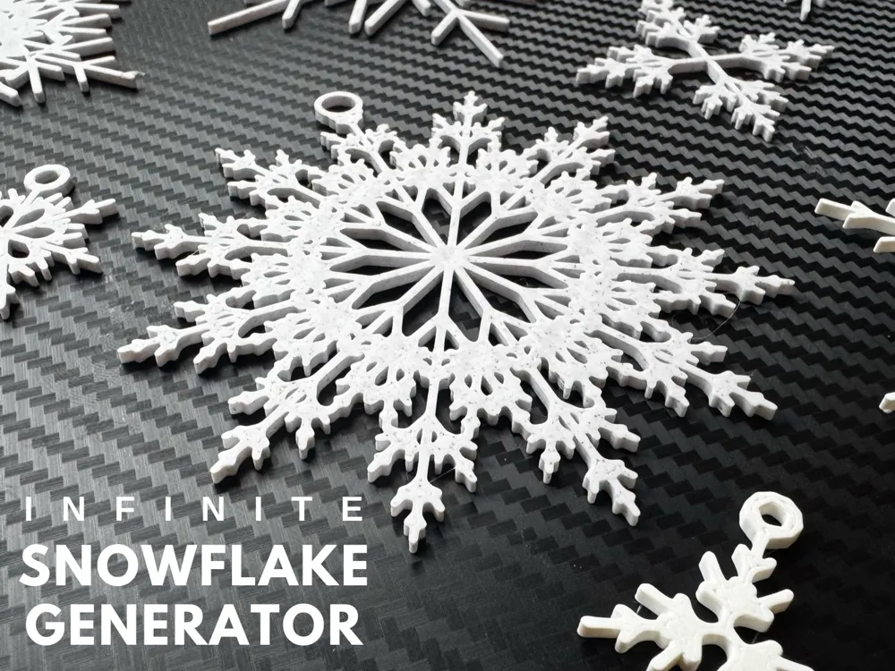 Infinite Unique Snowflake Generator - Free 3D Print Model - MakerWorld