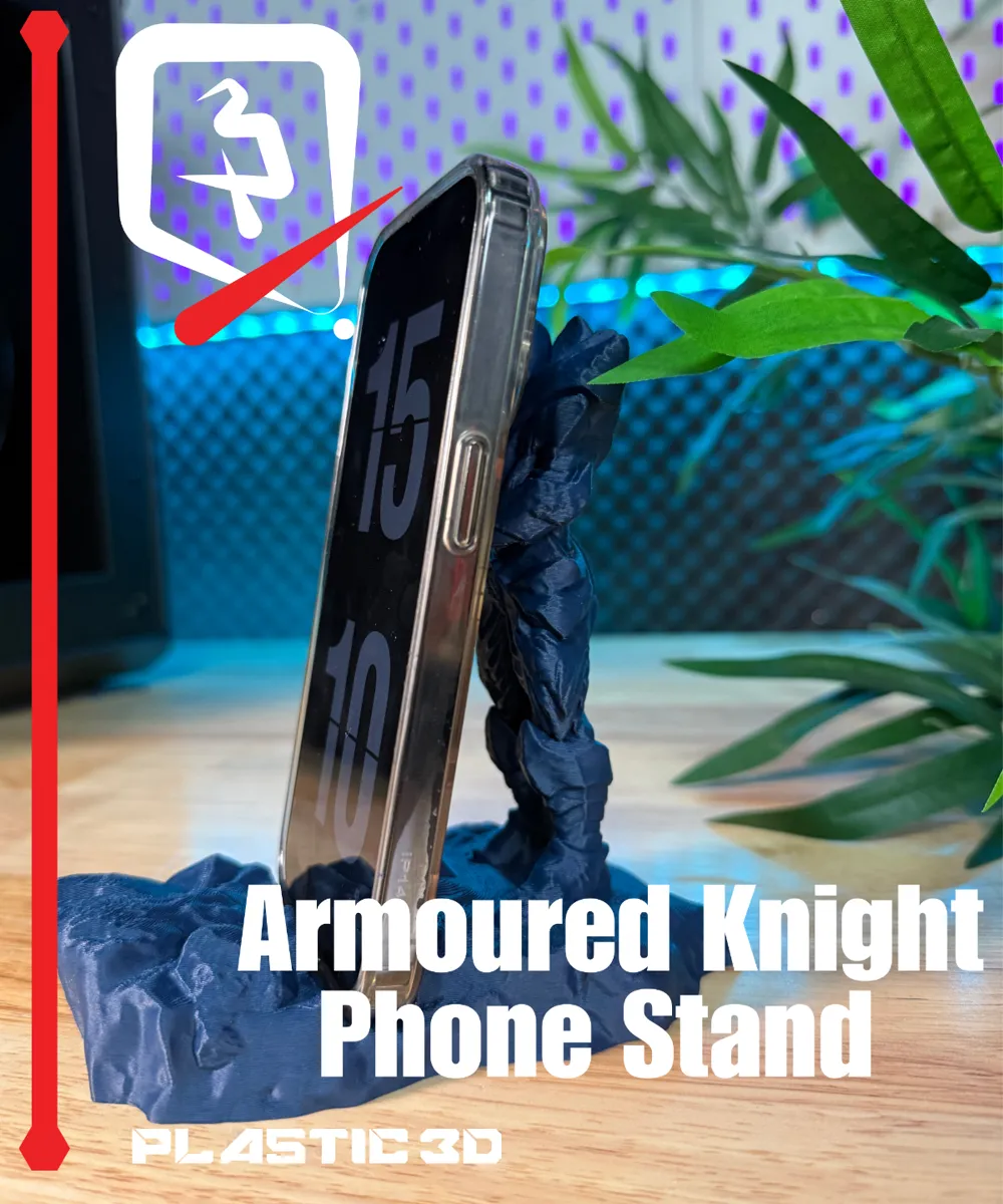 Armored Knight Phone Stand – A Hero for Your Desk! by Plastic3D ...