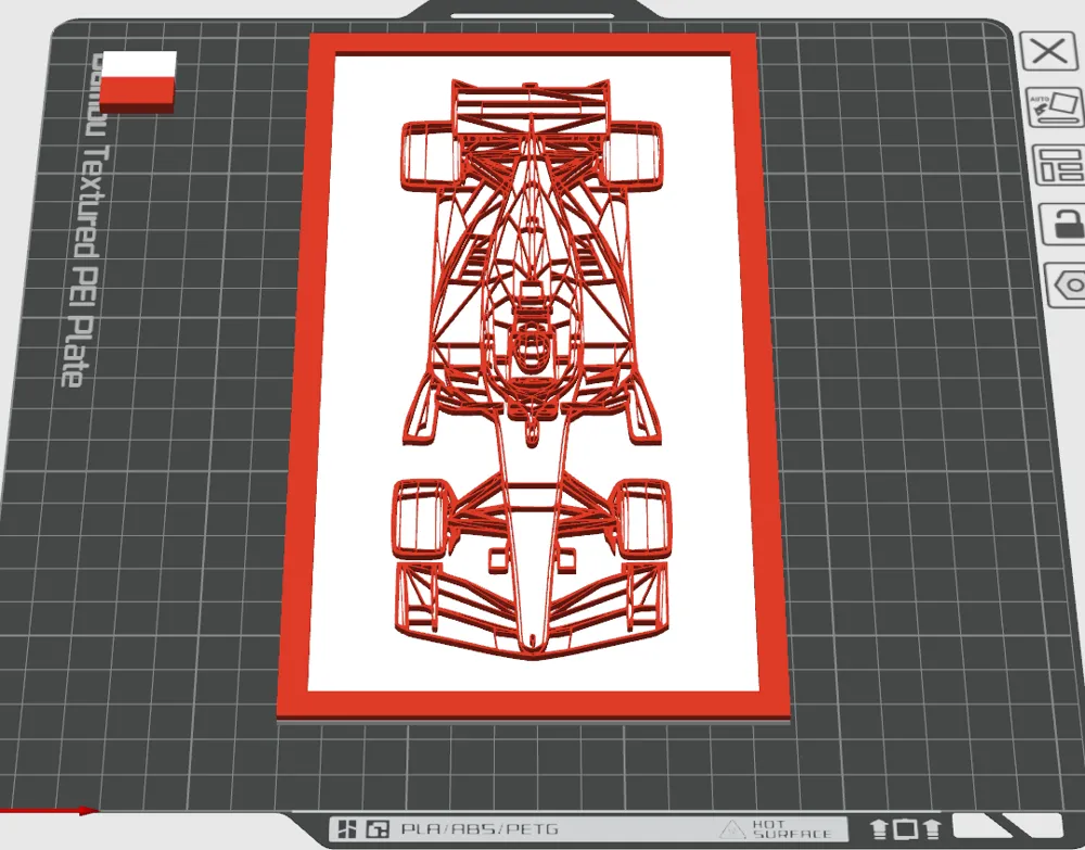 F1 2026 概念车 - 几何3D墙壁艺术 - 免费 3D 打印模型 - MakerWorld