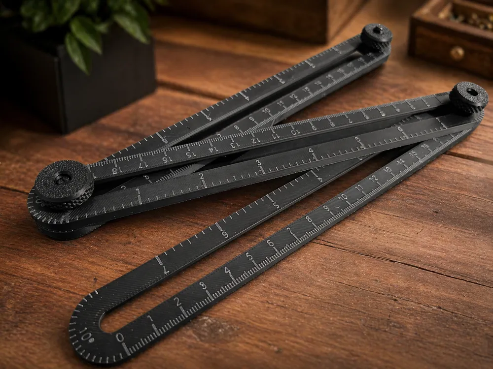 Angle Template Ruler & Hole Marker/Center Finder - Free 3D Print Model ...