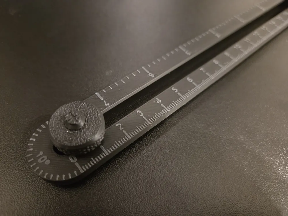 Angle Template Ruler & Hole Marker/Center Finder - Free 3D Print Model ...