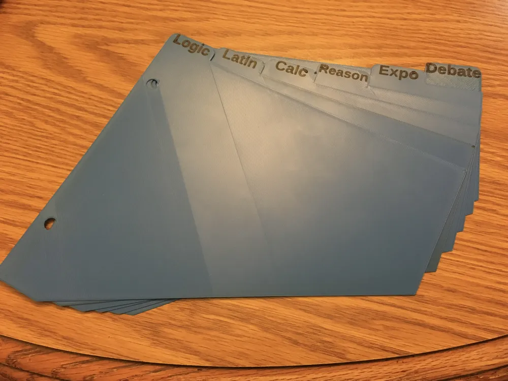 Binder Tabs (customizable) - Free 3D Print Model - MakerWorld