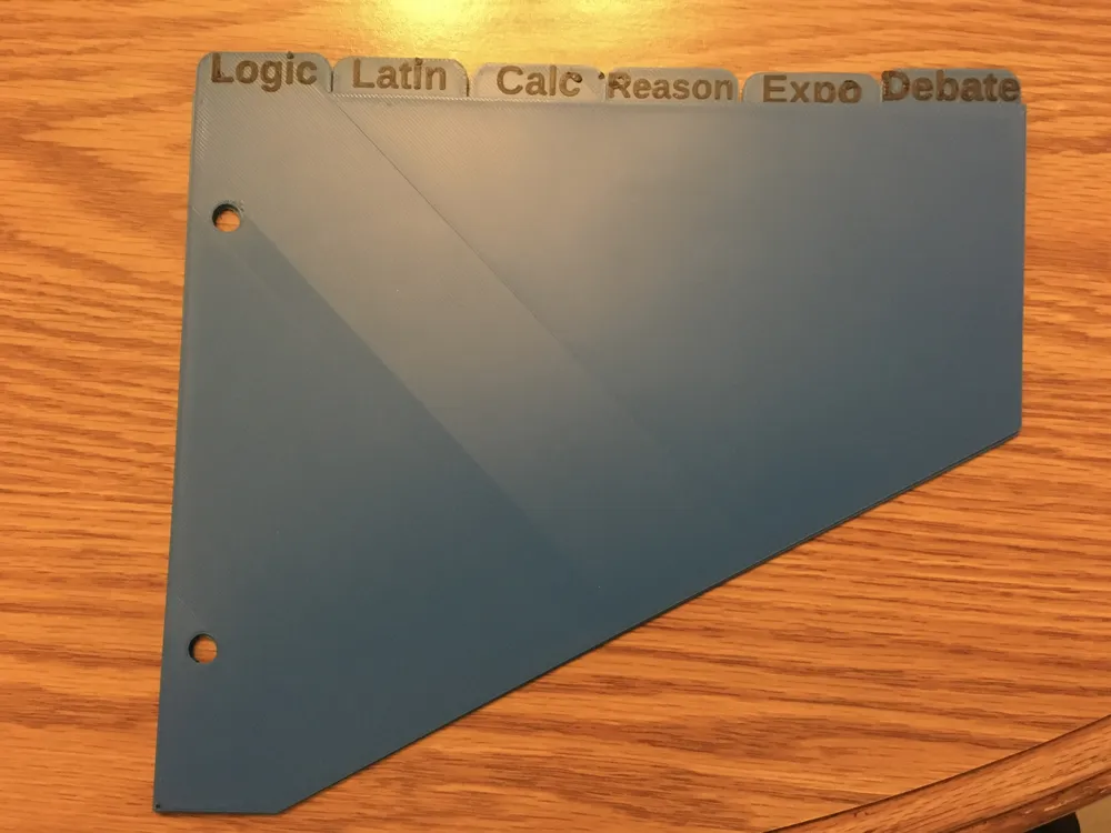 Binder Tabs (customizable) - Free 3D Print Model - MakerWorld