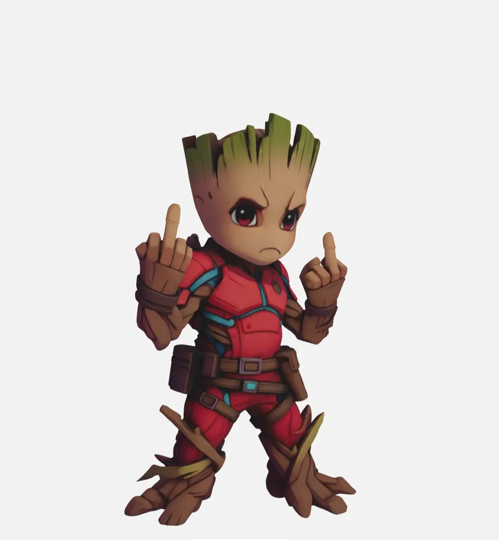 Angry Groot - Free 3D Print Model - MakerWorld