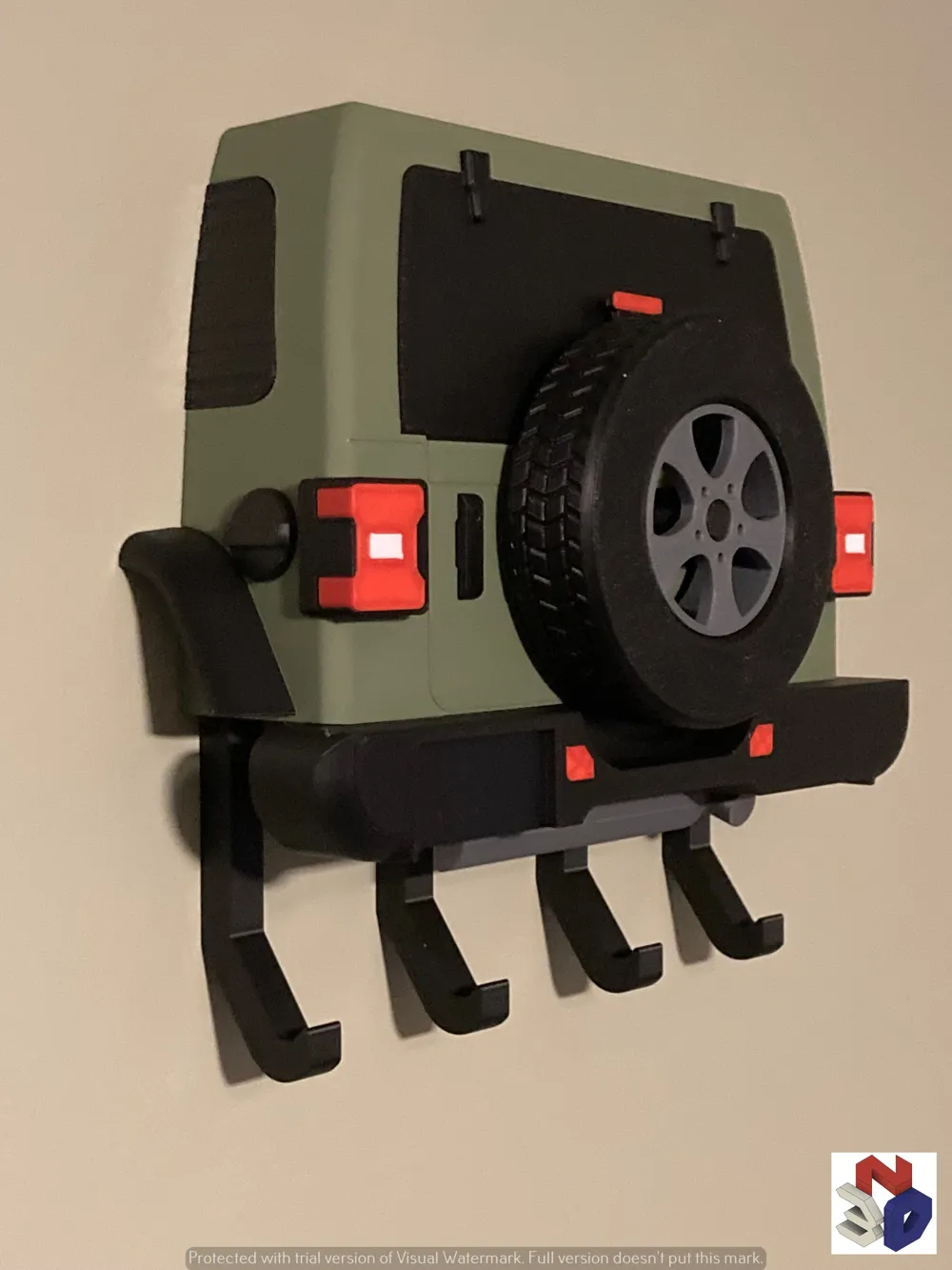 Jeep Wrangler Key Hanger (NO AMS) by N3D MakerWorld: Download Free 3D ...