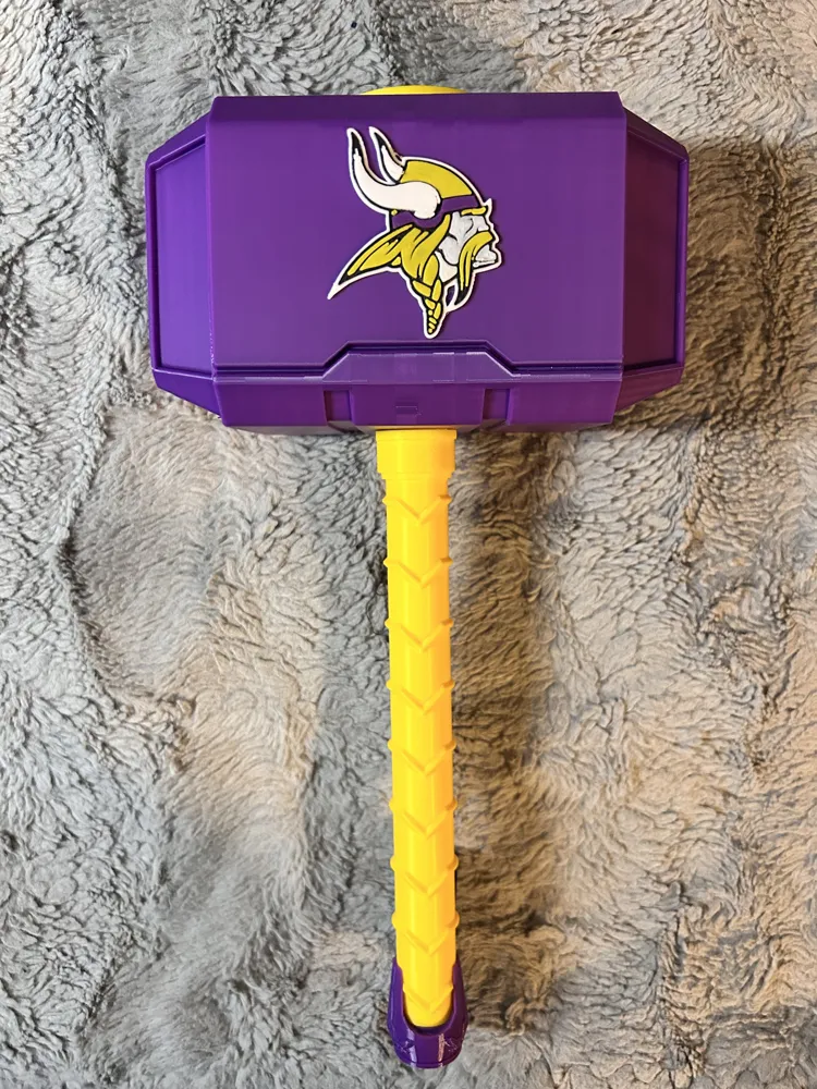 Minnesota Vikings LOGO for Thor's Hammer - Free 3D Print Model - MakerWorld