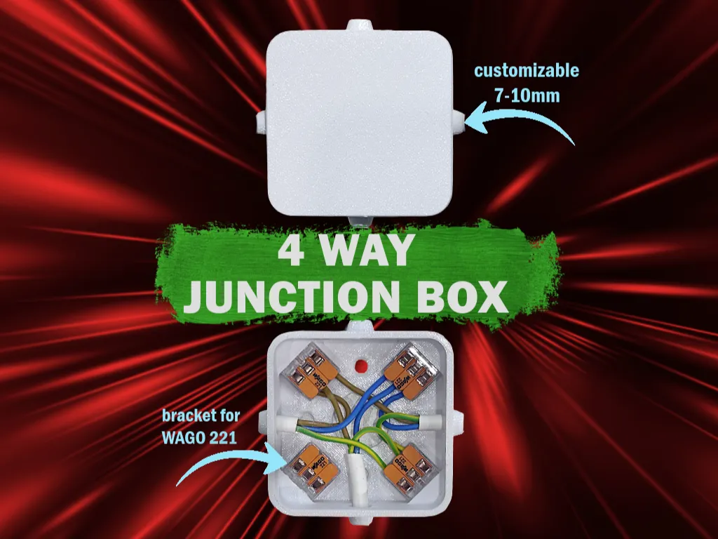 WAGO 221 Junction Box Kompakt 4-fach Verteilerdose – Kostenloses 3D ...