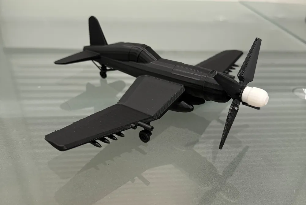 propeller plane (based off F4U corsair) - Free 3D Print Model - MakerWorld