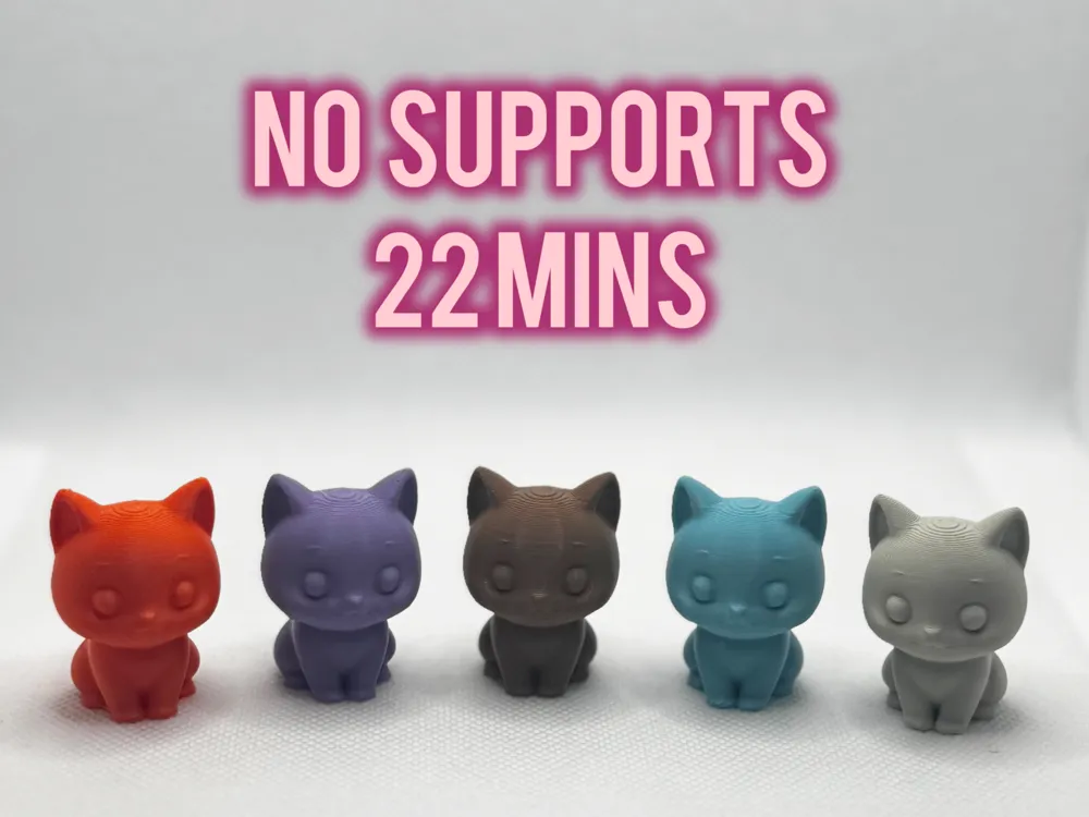 Cute Mini Cat (Kitten) - Free 3D Print Model - MakerWorld