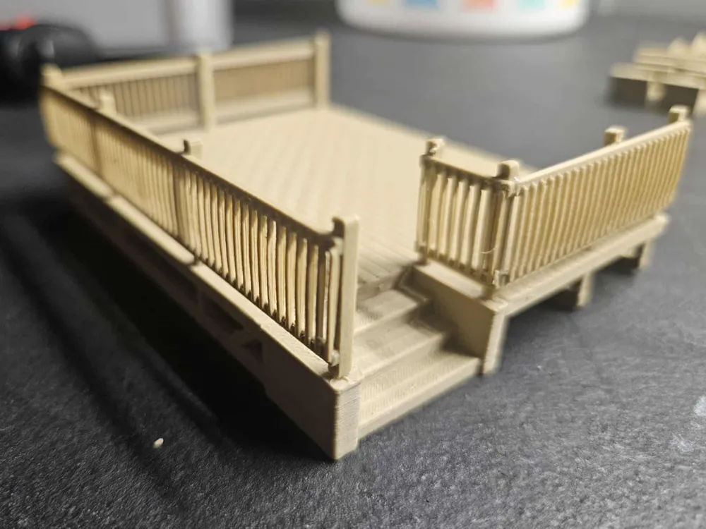 Model Deck with Railings and stairs by oSPARKSo MakerWorld: Download ...
