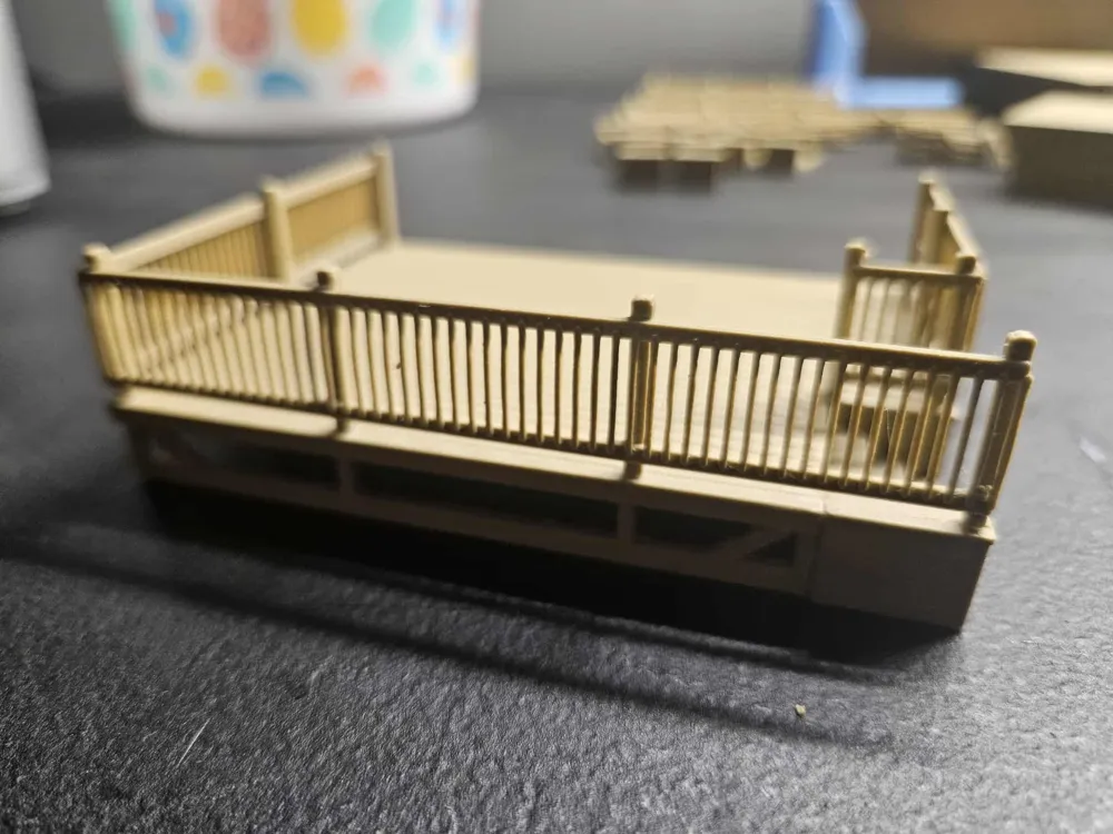 Model Deck with Railings and stairs by oSPARKSo MakerWorld: Download ...