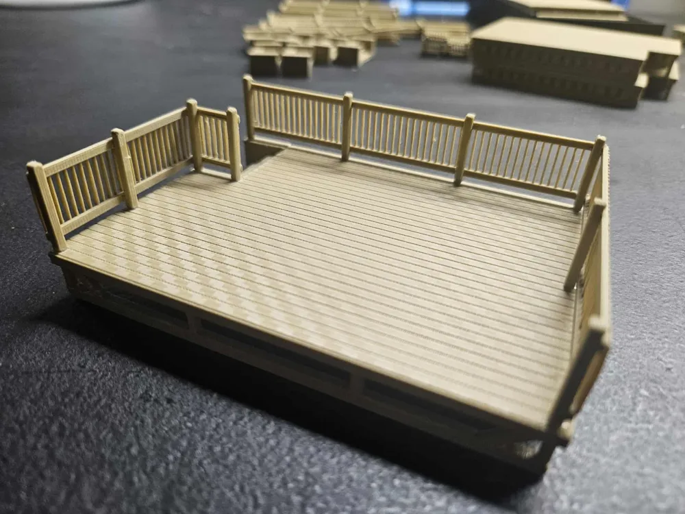 Model Deck with Railings and stairs by oSPARKSo MakerWorld: Download ...