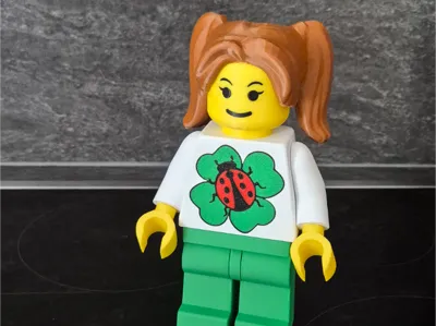 Brick Man/Woman with Ladybug and Clover 20cm - Free 3D Print Model ...